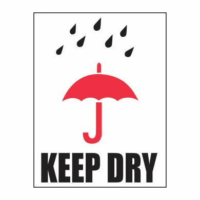 Keep Dry International Label 3 x 4 500 Lables per Roll