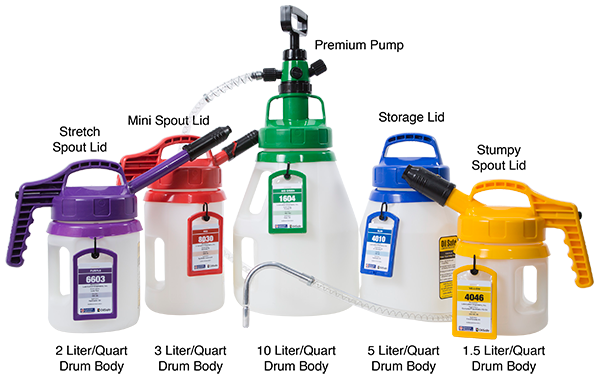 Mini Spout Lid Oil Safe® Color Coded Lids