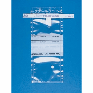 Nasco Whirl-Pak Sampling Bags Thio-Bag 100 ml,100 Count Box- 40 Pack Case