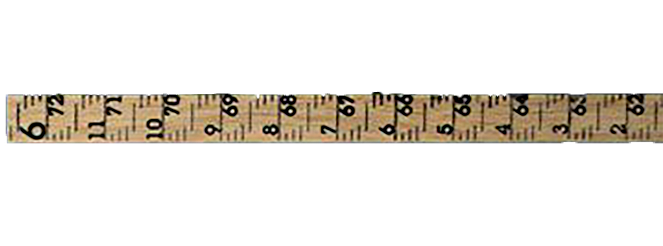 One-Piece Poles Hardwood Gauge Poles - Calibrated to 6 Ft
