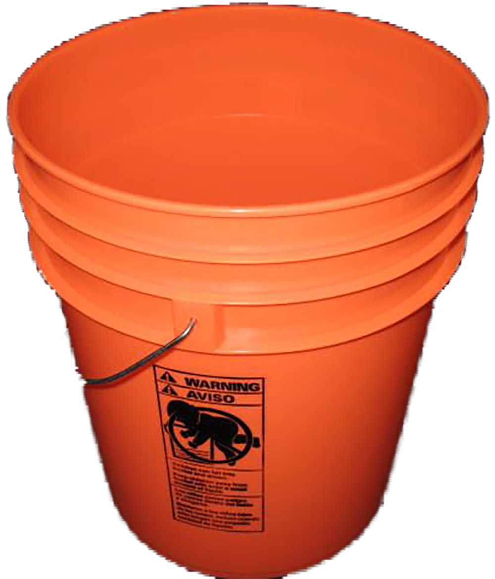Orange 5 Gallon Buckets and Flat Lids Food Grade Combo 3 Pack Special ...