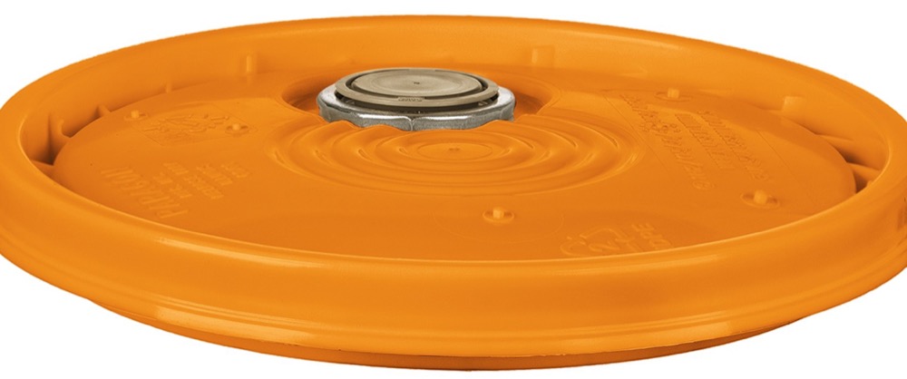 Orange 5 Gallon Buckets and Spout Lids Food Grade Combo 6 Pack Special ...
