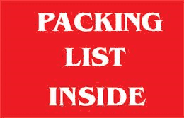 Packing List Inside 1 1/2 x 3 500 Pack