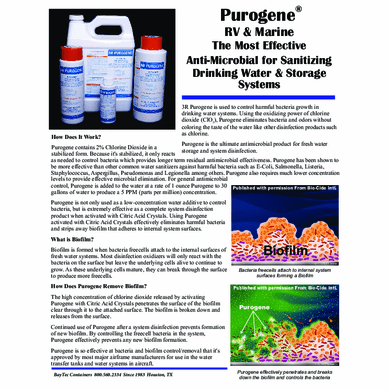 Purogene Water Treatment Preserver -16 oz - Pint Size Free Shipping