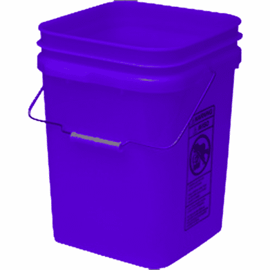 Purple Economy Square 4 Gallon Plastic Bucket, 18 Pack Free Shipping
