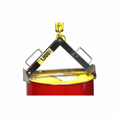 Stainless Steel Drum Lifter, 18"-26" Diameter Steel, Poly, Fiber