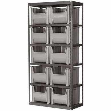 Stak-N-Store Steel 6 Shelf System Holds: 10 Single-Large Stak-N-Stor ...
