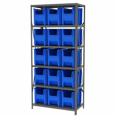 Stak-N-Store Steel 6-Shelf System Holds: 15 Single-Small Stak-N-Stor ...