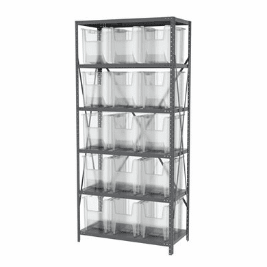 Stak-N-Store Steel 6-Shelf System Holds: 15 Single-Small Stak-N-Stor ...