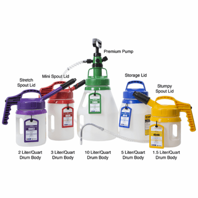 Stumpy Spout Lid Oil Safe® Color Coded Lids