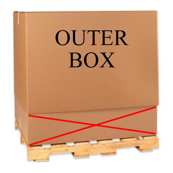 Telescoping Outer Top Bulk Cardboard Corrugated Cargo Boxes 47 3/4" x ...