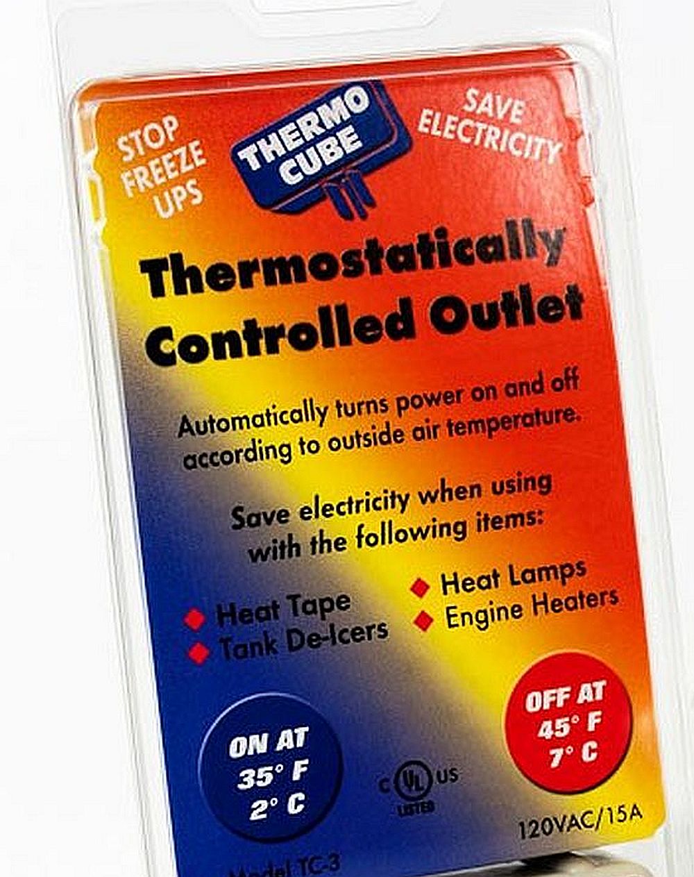 Thermo-Cube Temperature Controlled Outlet Adapter 120v 45'F Free Shipping