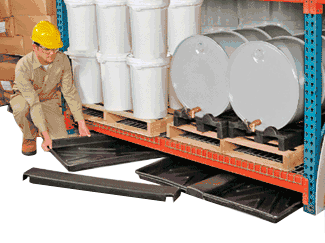 Ultra-Rack Containment Single tray 23.5" W x 44" L x 2 3/4" H, 8 gal ...