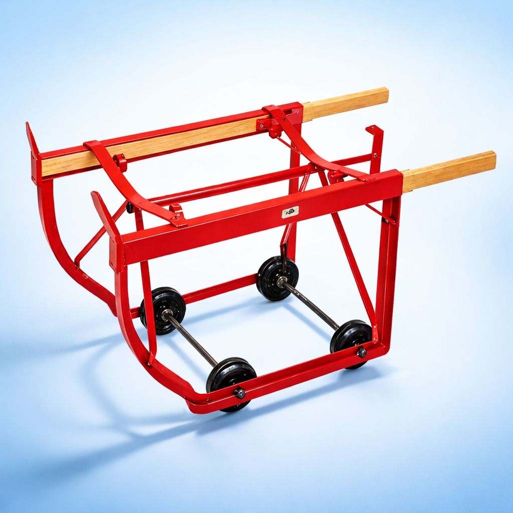 Welded Steel construction Combination Drum Cradle with Steel wheels