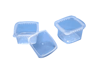 White, 1 gallon plastic containers with handle IPL Square Container