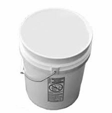 White 5 Gallon Buckets and Flat Lids Food Grade Combo 6 Pack Special ...