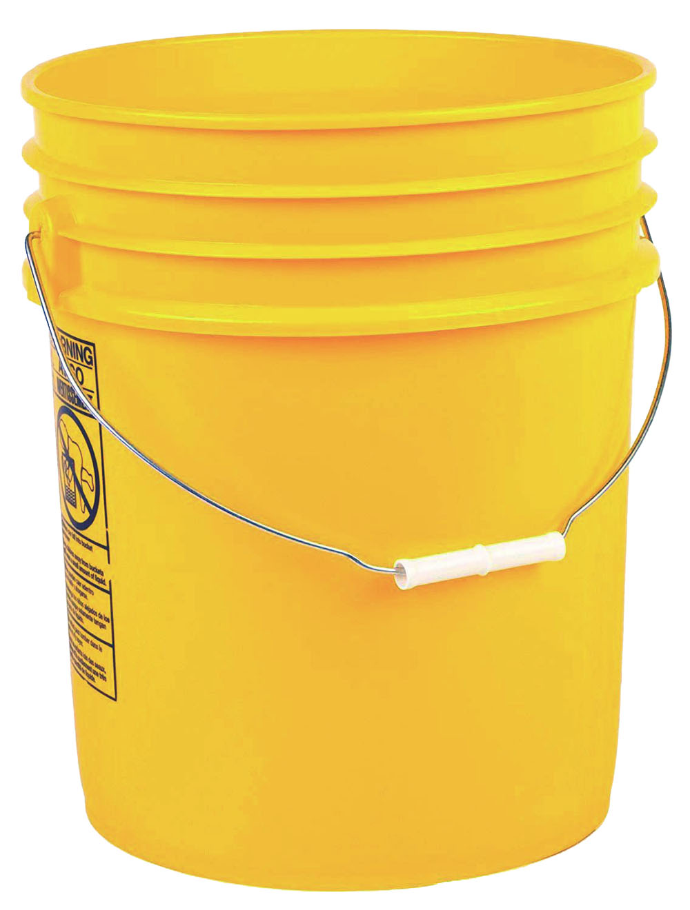 Yellow 5 Gallon Plastic Buckets and Gamma Seal Lids Food Grade Combo 3 ...