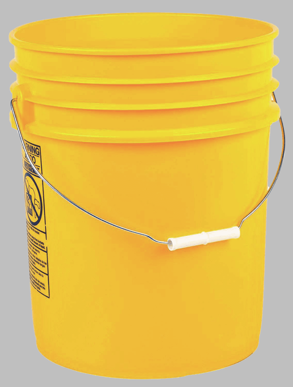 Yellow 5 Gallon Plastic Buckets and Gamma Seal Lids Food Grade Combo 6 ...