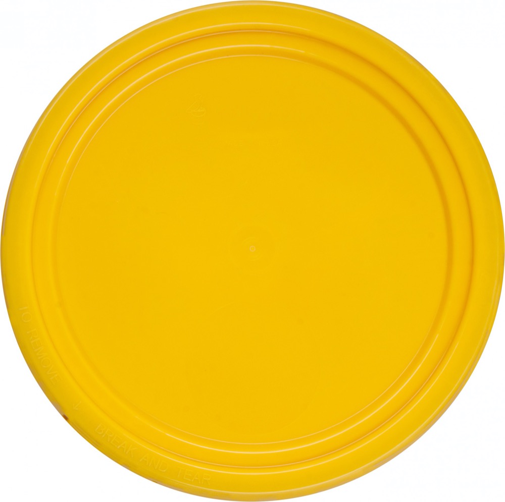 Yellow 5 Gallon Buckets and Flat Lids Food Grade Combo 6 Pack Special ...