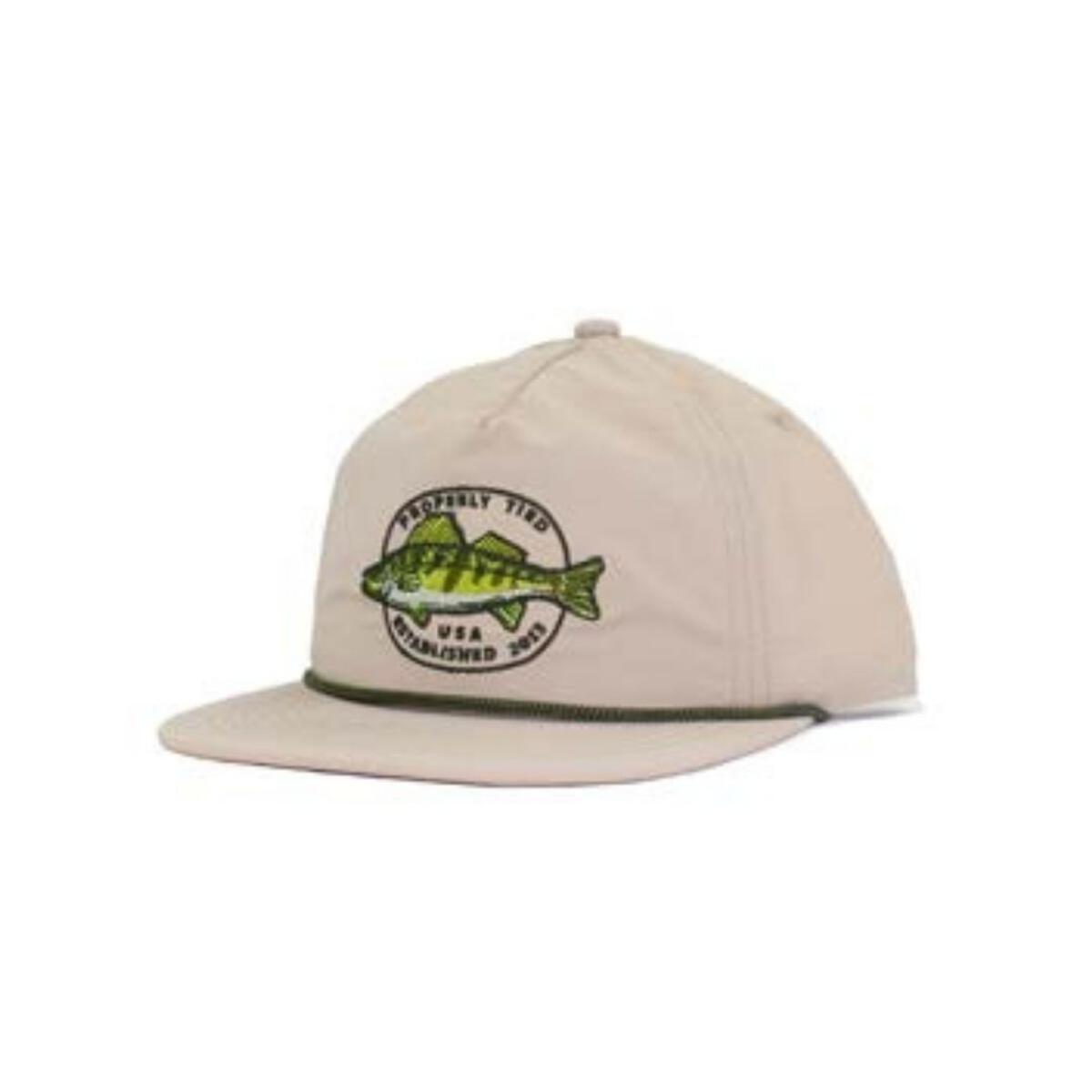 Properly Tied Youth Rope Hat - Tan Hooked Fish