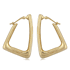 CA-21-456 14K Gold Square Edge Triangle Hoop Earrings