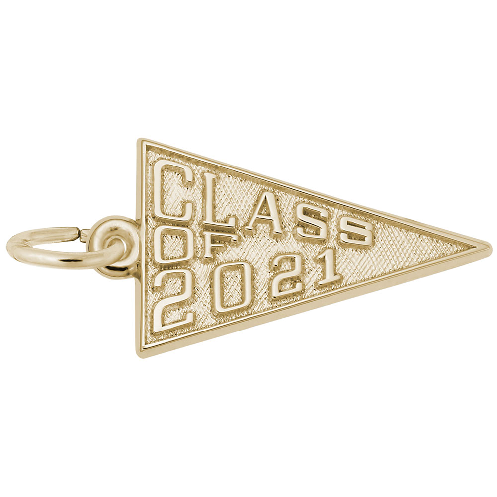 10-6821-14kg Class of 2021 Charm - 14K Gold