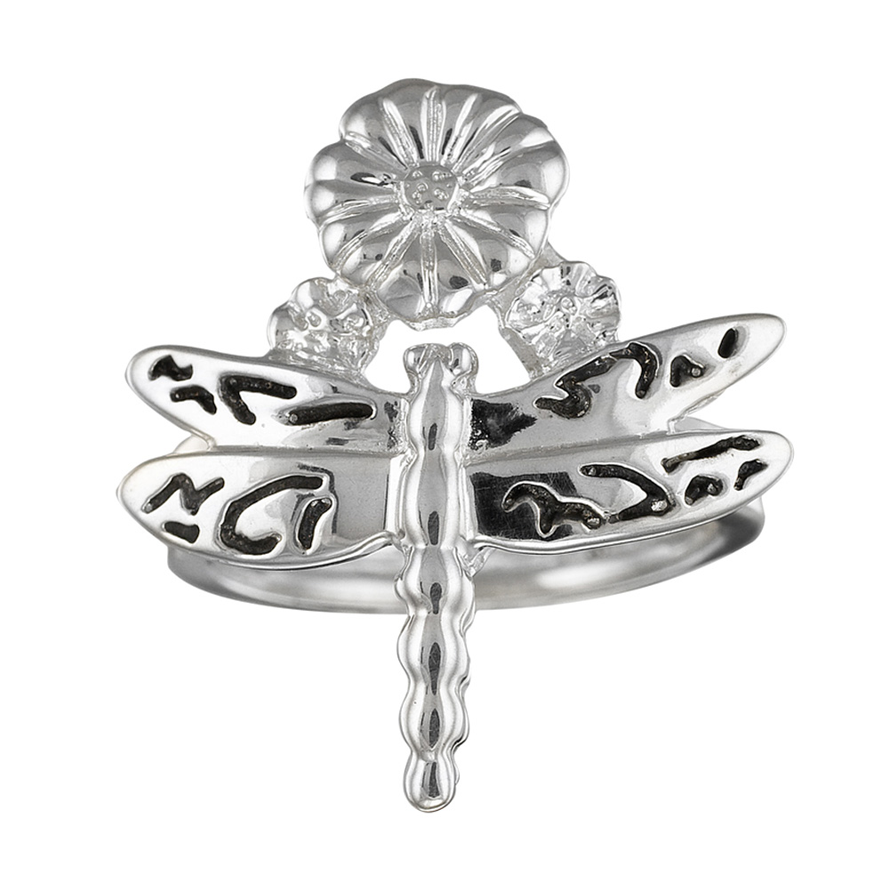 RSDF80 Dragonfly Ring - Sterling Silver Size 8.0