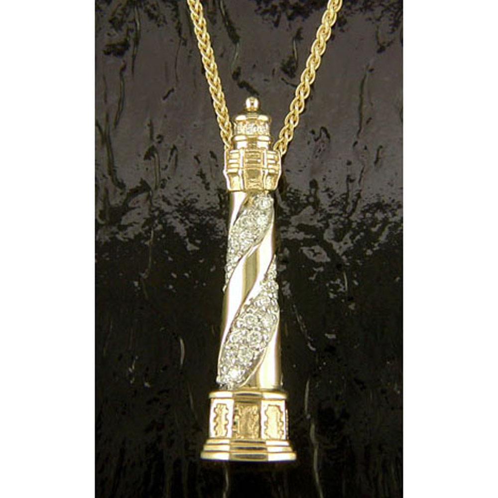 SD-LHP300 Lighthouse Pendant - 14K Gold