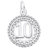 10-2895-10-wg Number 10 Charm - 14K White Gold - 10-2895...