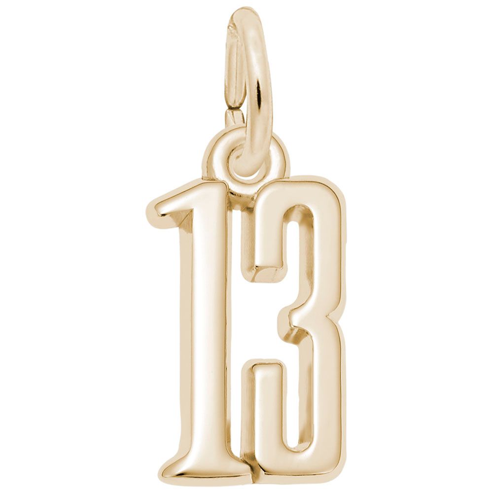 10-1762-13-gp Number 13 Charm - Gold Plated - 10-1762-13...
