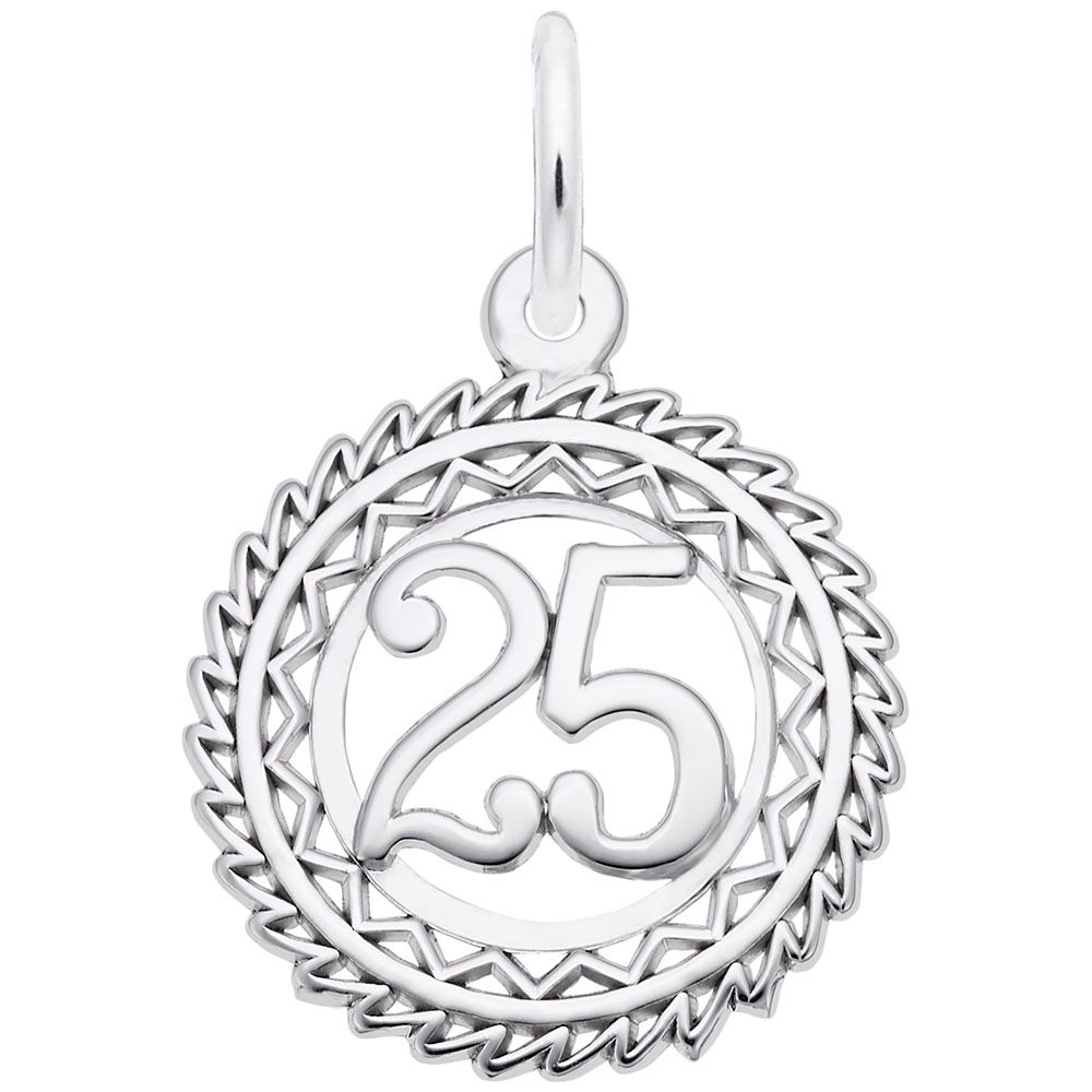 10-2895-25-ss Number 25 Charm - Sterling Silver - 10-289...