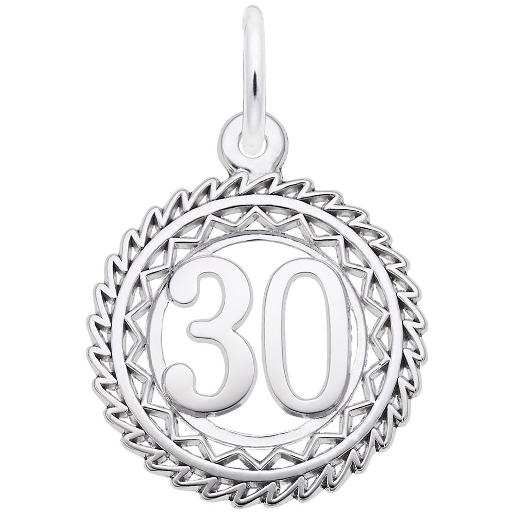 10-2895-30-ss Number 30 Charm - Sterling Silver - 10-289...