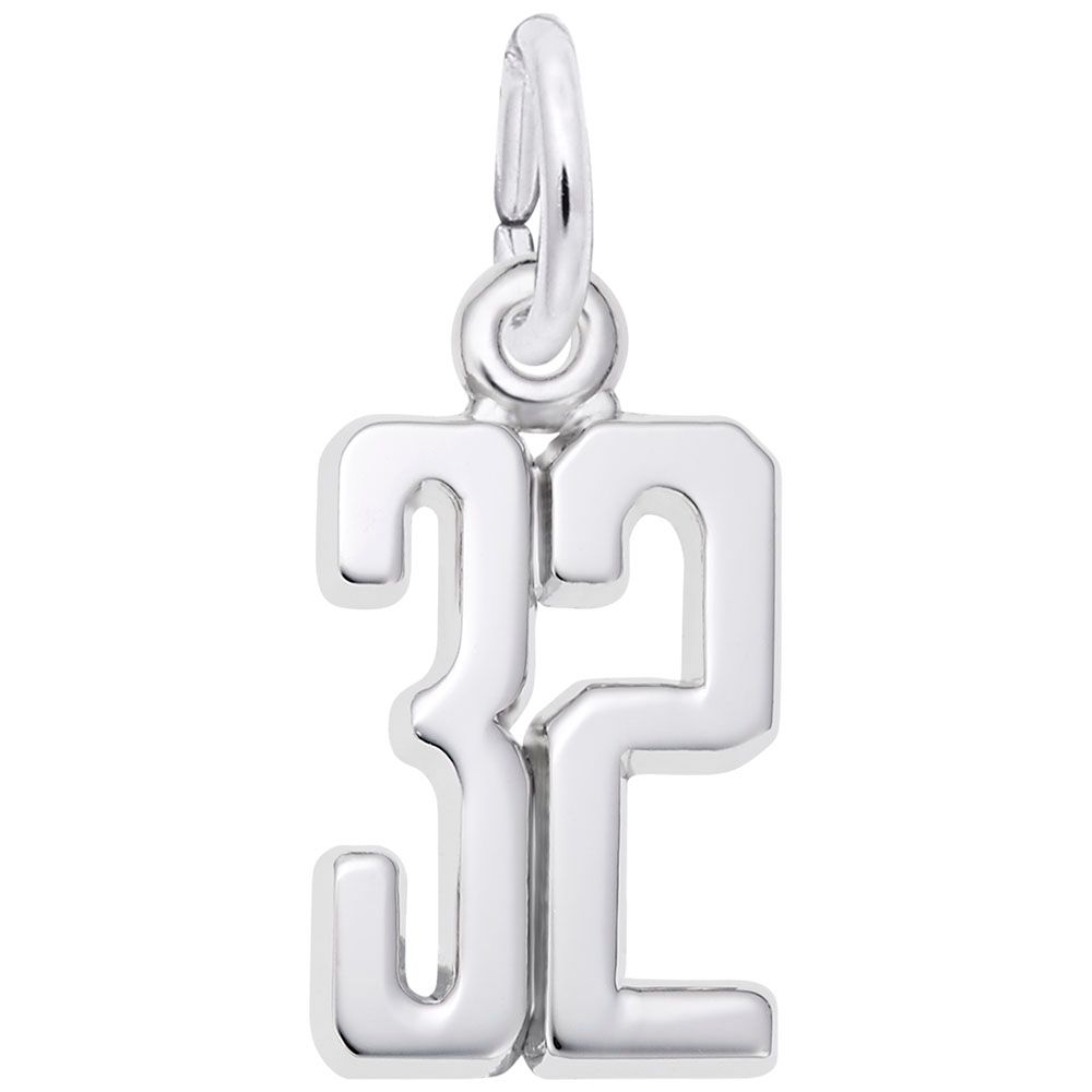 10-1762-32-wg Number 32 Charm - 14K White Gold - 10-1762...