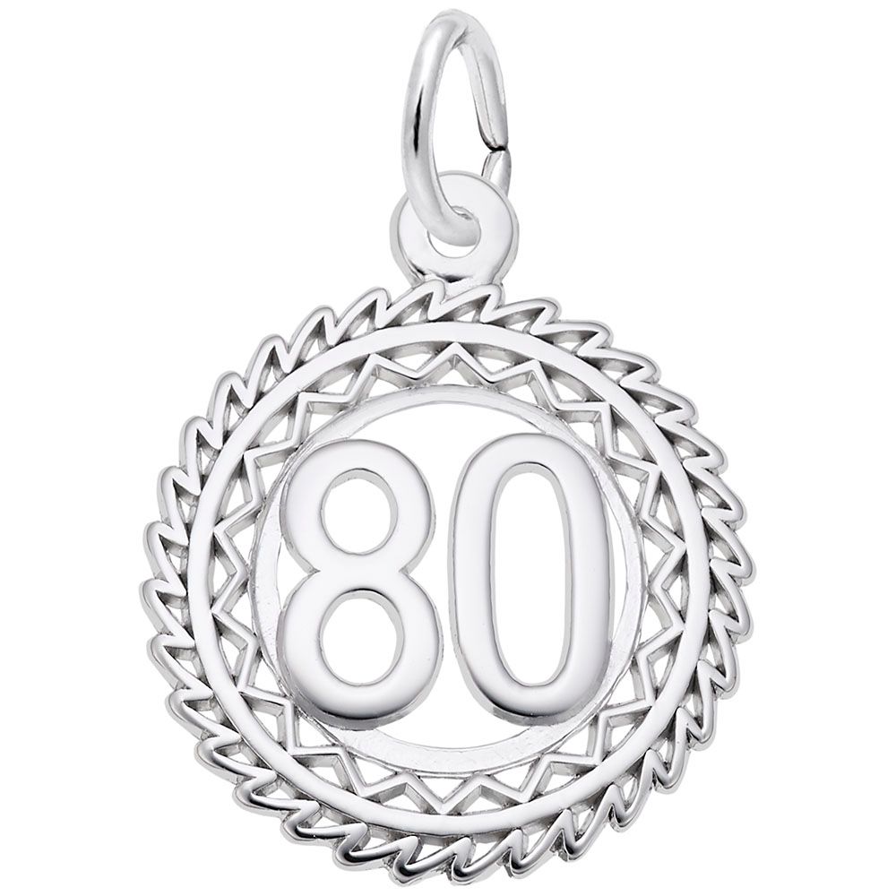 10-2895-80-ss Number 80 Charm - Sterling Silver - 10-289...