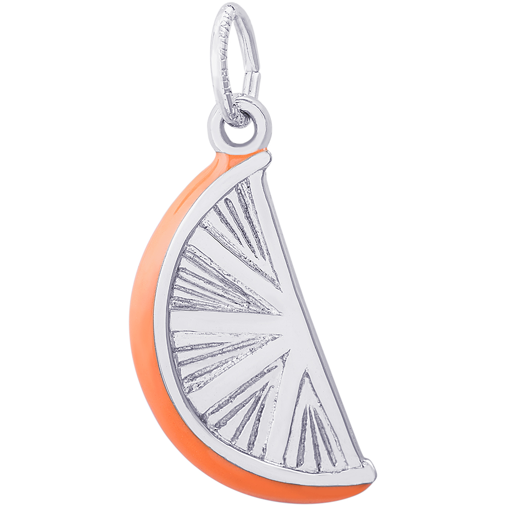 10-8384-ss Orange Slice Charm - Sterling Silver - 10-838...