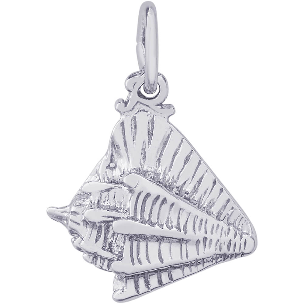 10-1748-ss Conch Shell Charm Silver - 10-1748