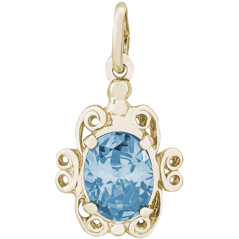 10-4764-12-gp December Birthstone Charm Gold Plated - 10...
