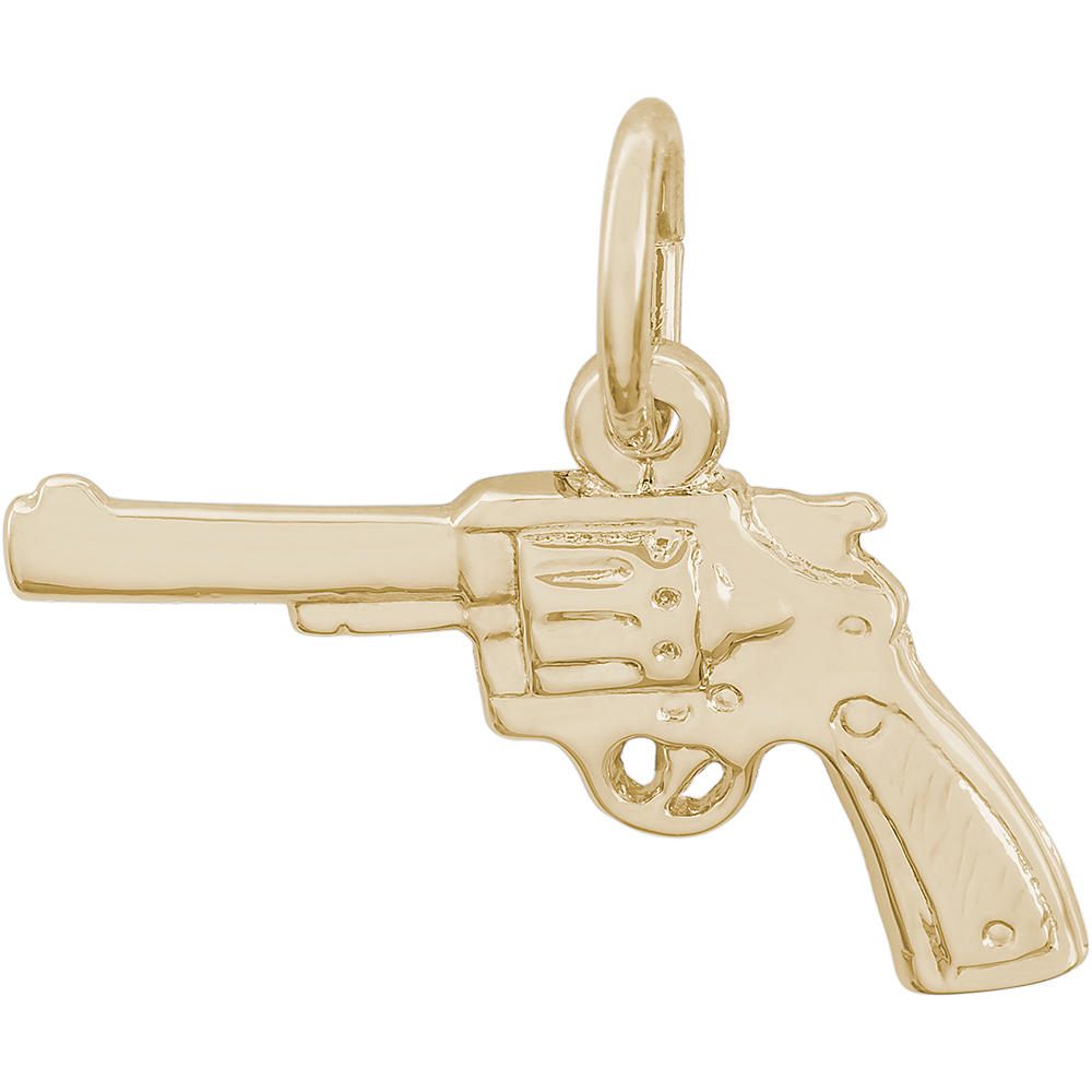 10-497-10kg Gun Charm 10K Gold - 10-0497