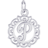 10-817-16-ss Initial P Charm Silver - 10-0817-16