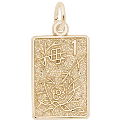 10-2648-14kg Mahjong Tile Charm 14K Gold - 10-2648