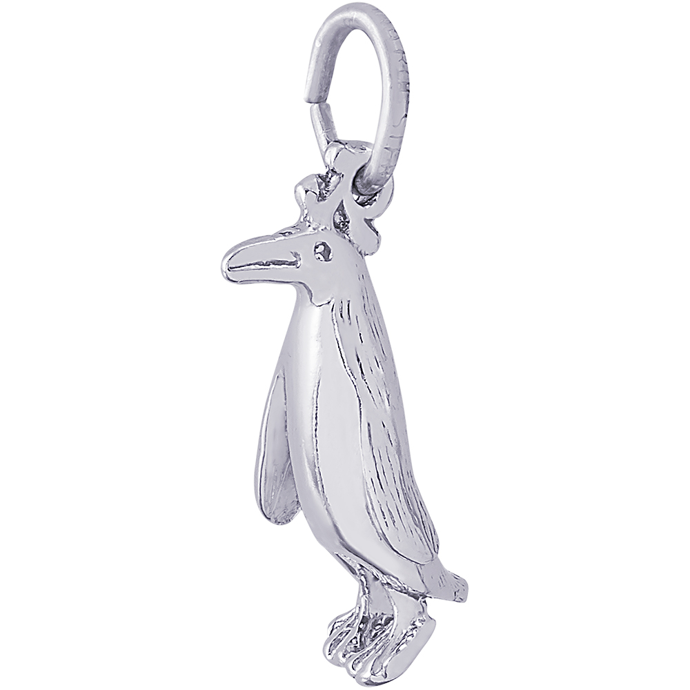 10-1464-ss Penguin Bird Charm Silver - 10-1464
