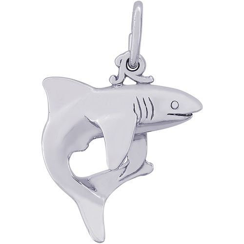 10-8161-ss Shark Charm Silver - 10-8161