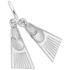 10-764-wg Swim Fins Charm White Gold - 10-0764