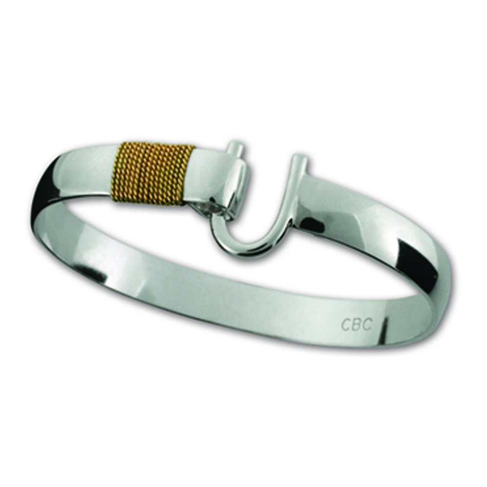 C865 Caribbean Hook Bracelet - Sterling Silver & 14K Gol...