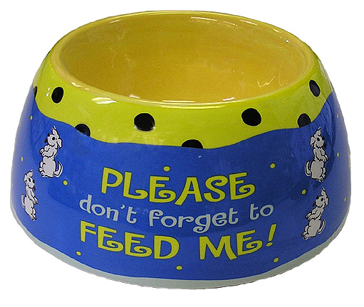Please Don't Forget to Feed Me Dog Food Bowl