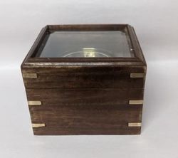 Glass Top Engraved Desk Compass