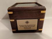 Glass Top Engraved Desk Compass