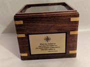 Glass Top Engraved Desk Compass