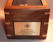 Glass Top Engraved Desk Compass