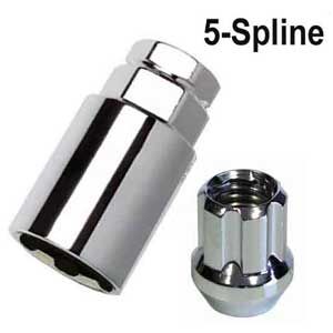 5 Spline Lug nut key, Wheel lock key Small 5-Splined (Female) Excalibur ...